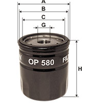 OIL FILTERS - OP 580 - Filtron